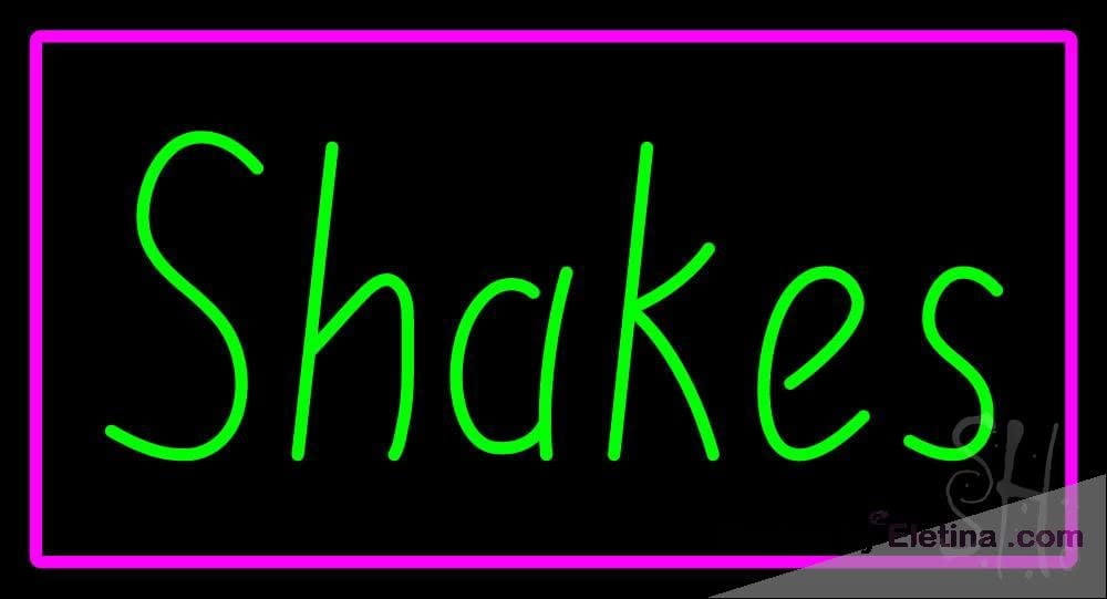 Neon Signs for Wall Decor Green Shakes Pink Border Sign Neon Led Tubing ...