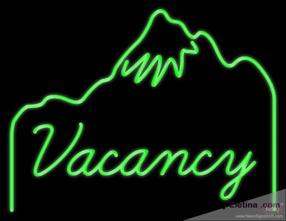 Neon Signs for Wall Decor Green Vacancy Handmade Art Sign Neon Led ...