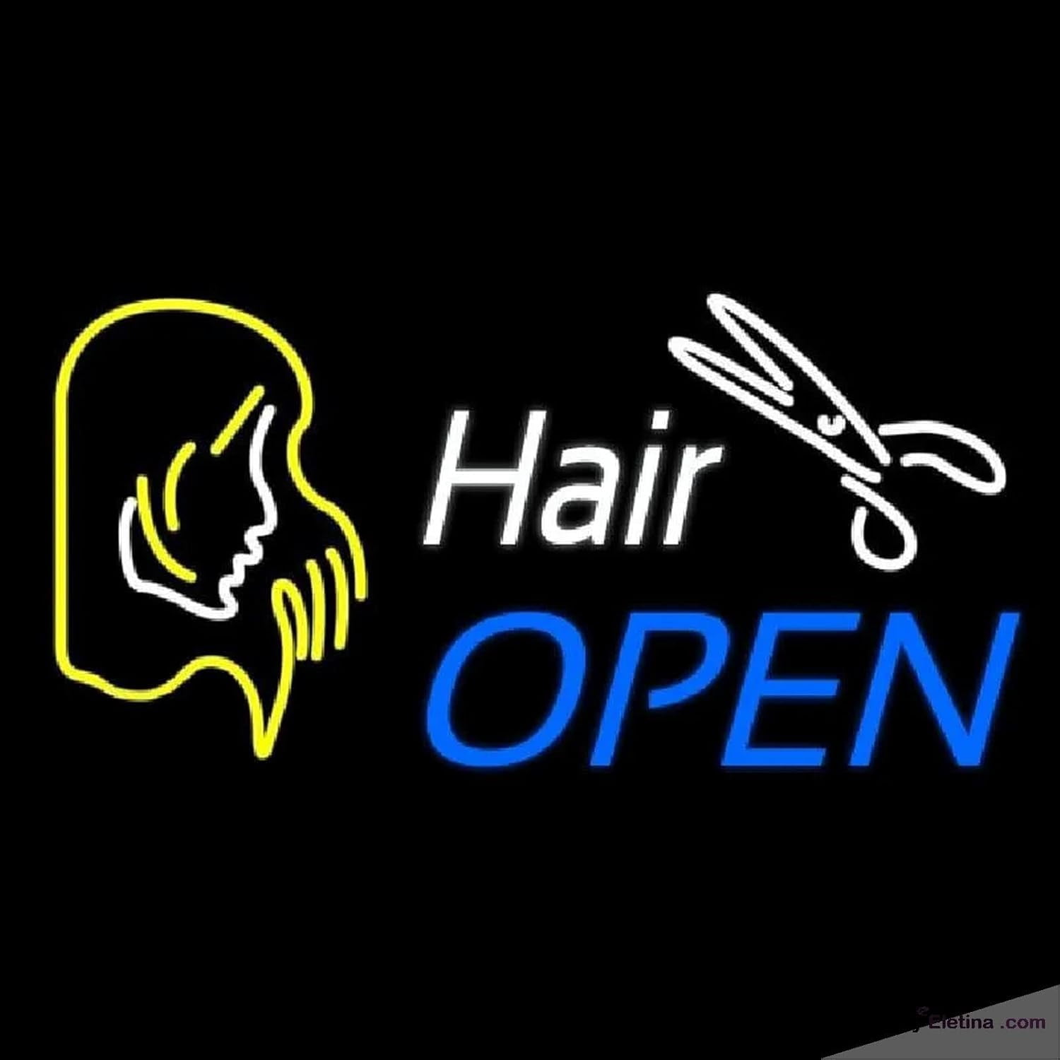Neon Signs for Wall Decor Hair Open Handmade Art Sign Neon Led Tubing ...