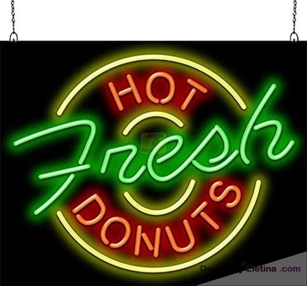 Neon Signs for Wall Decor Hot Fresh Donuts Sign Neon Led ...