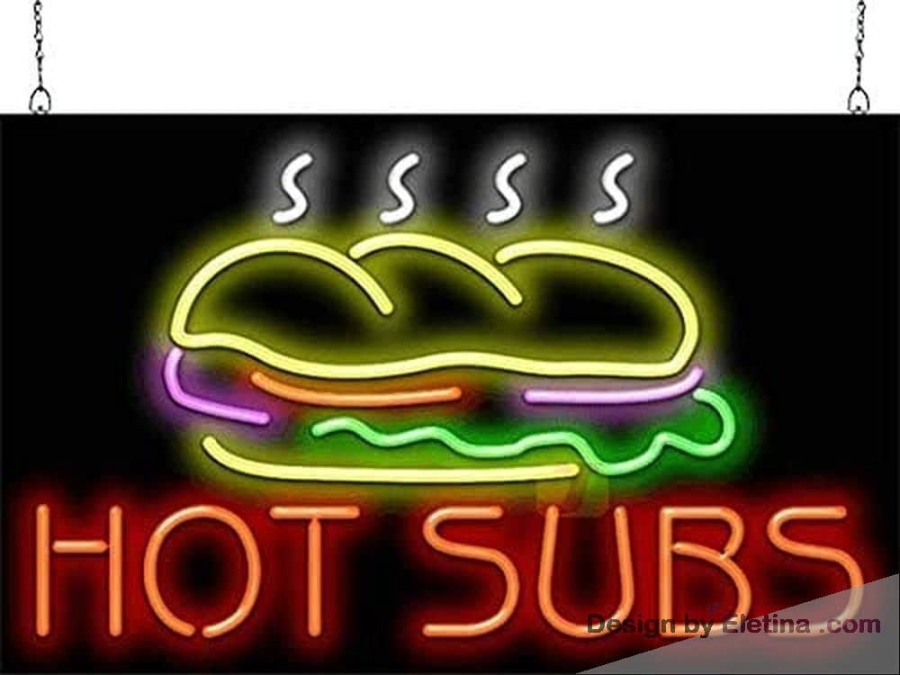 Neon Signs for Wall Decor Hot Subs Sign Neon Led Tubing 15x17inch ...