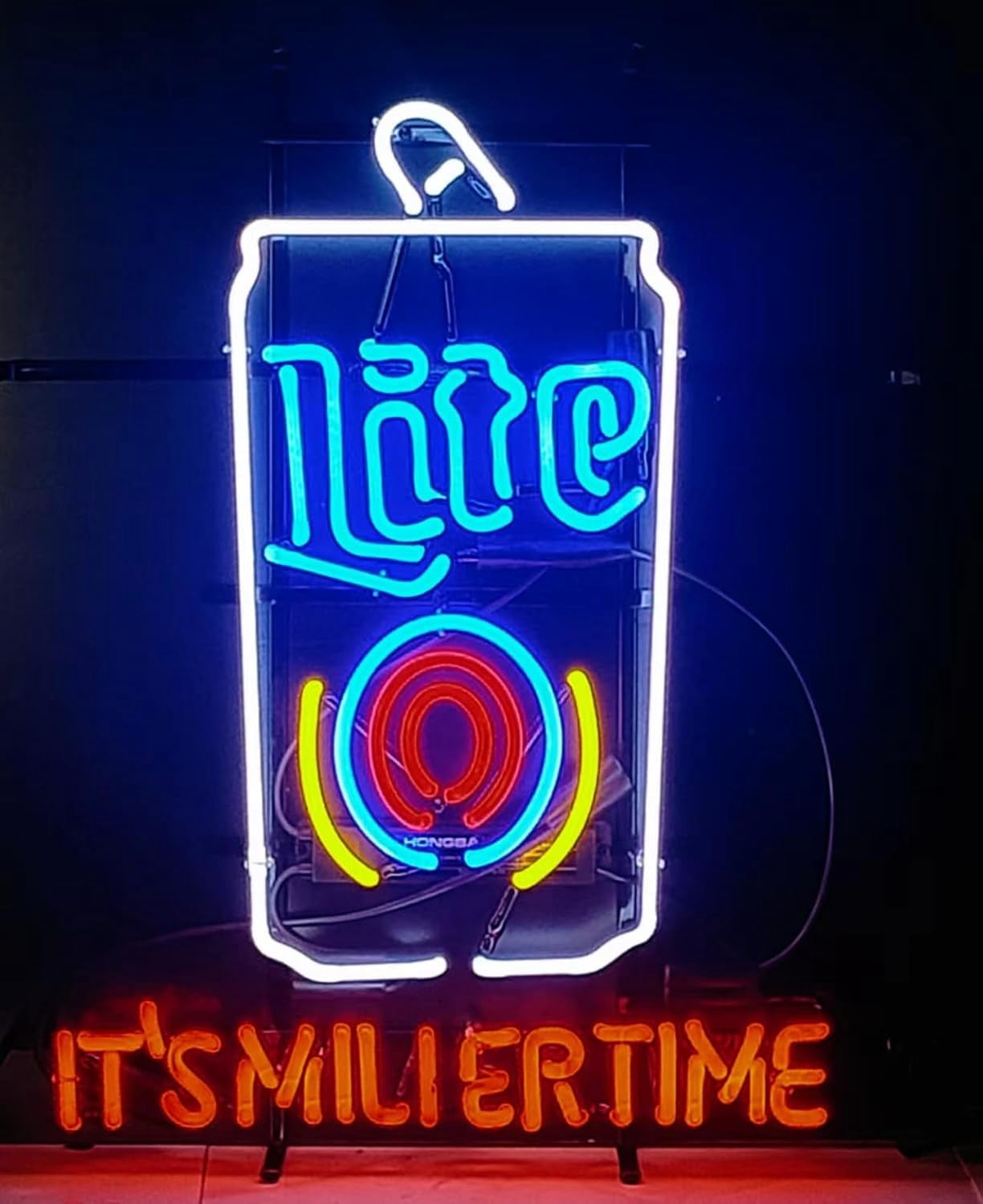 Neon Signs for Wall Decor Inin Millers Lite Can It's Miller Time Sign ...