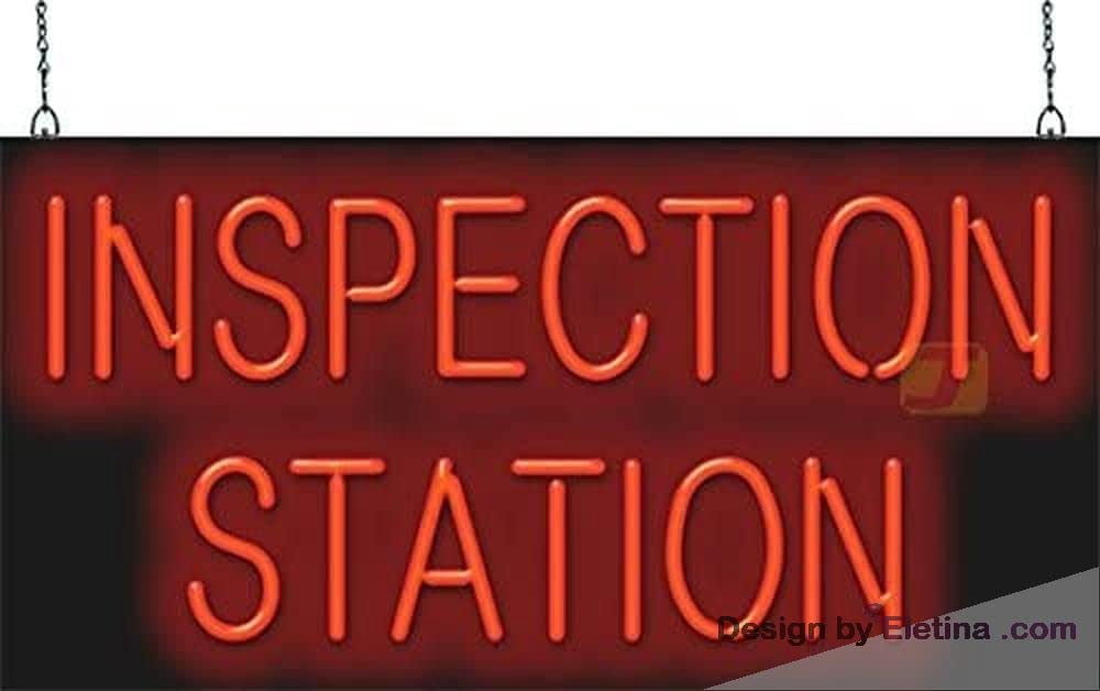 Neon Signs for Wall Decor Inspection Station Sign Neon Led Tubing ...