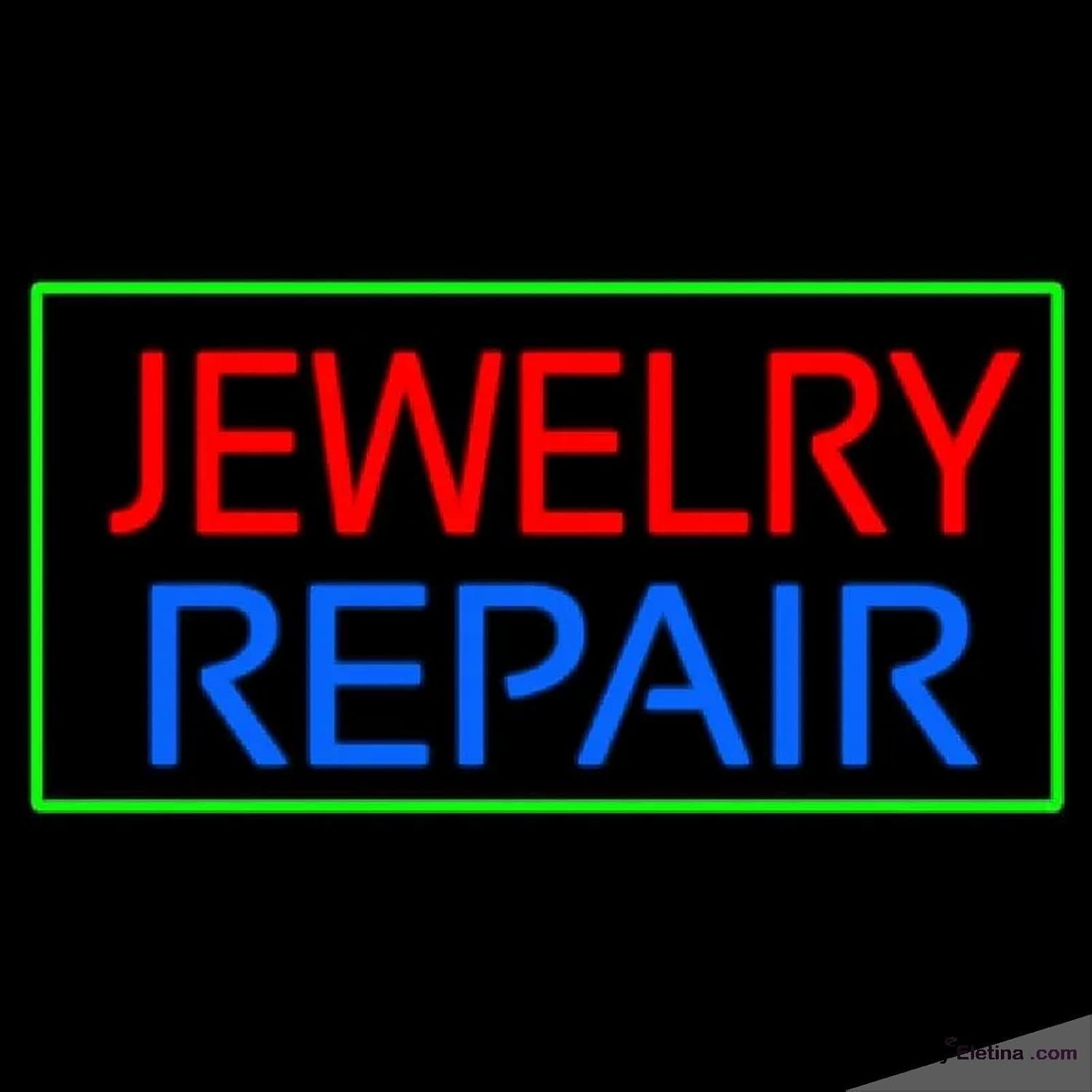 Neon Signs for Wall Decor Jewelry Repair Green Rectangle Handmade Art ...