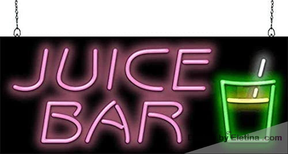 Neon Signs for Wall Decor Juice Bar Sign Neon Led Tubing16x20inch ...