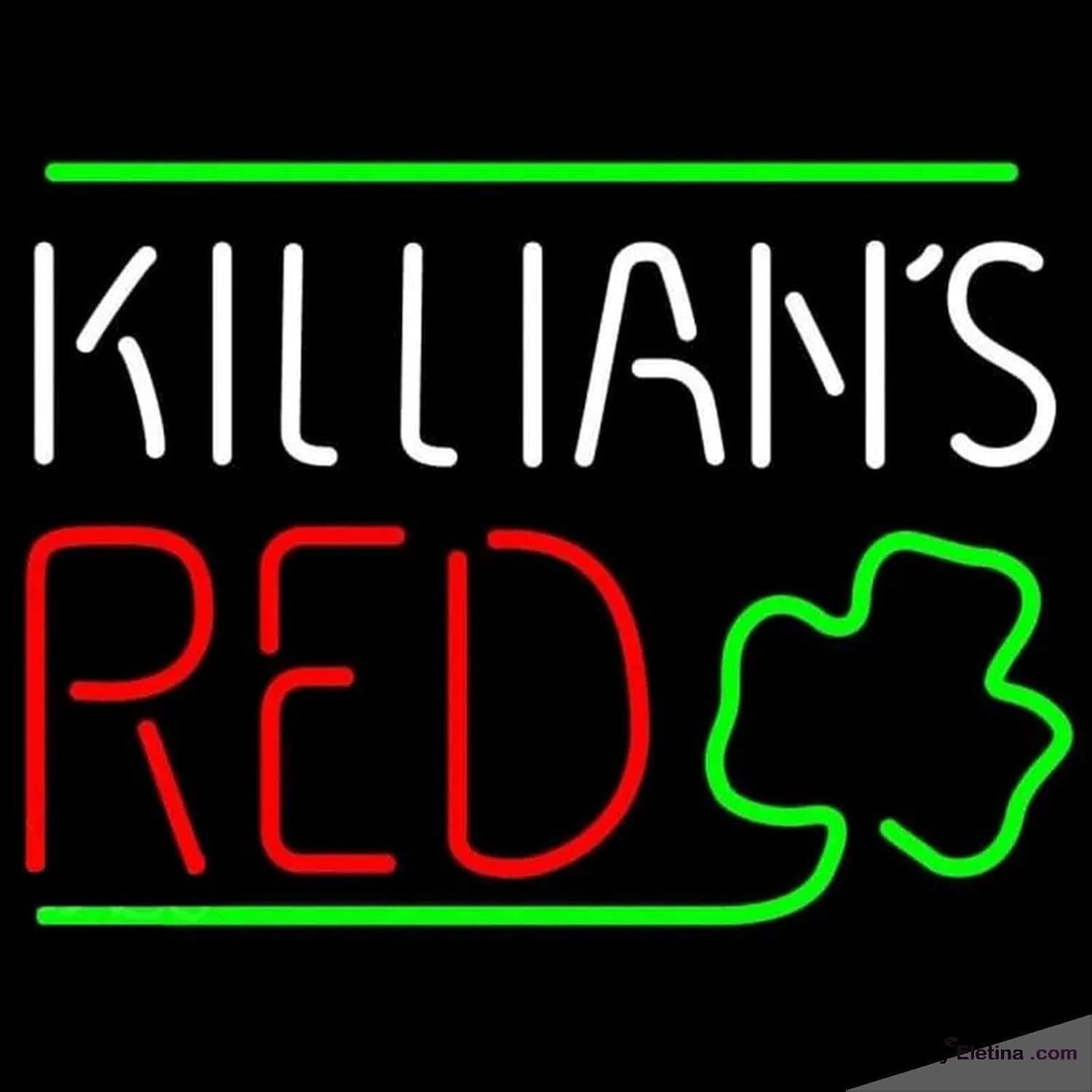 Neon Signs for Wall Decor Killians Red Shamrock Beer Sign Handmade Art ...