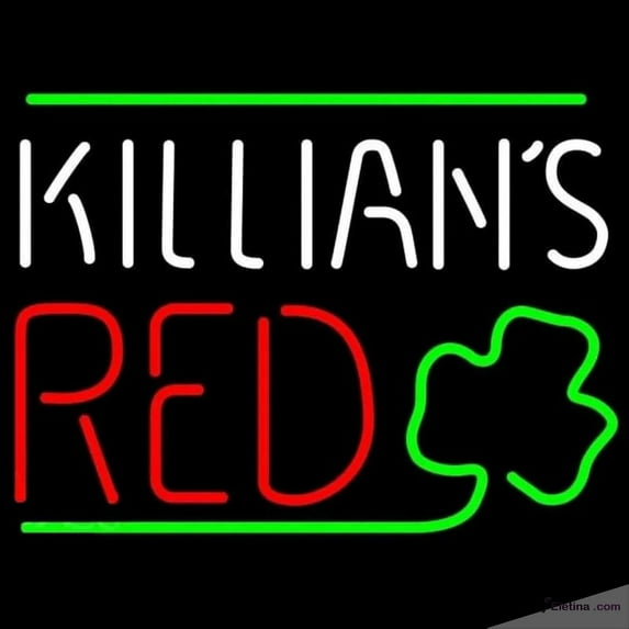 Neon Signs for Wall Decor Killians Red Shamrock Beer Sign Handmade Art ...