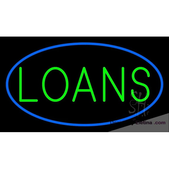 Neon Signs for Wall Decor Loans Blue Sign Neon Led Tubing16x20inch ...