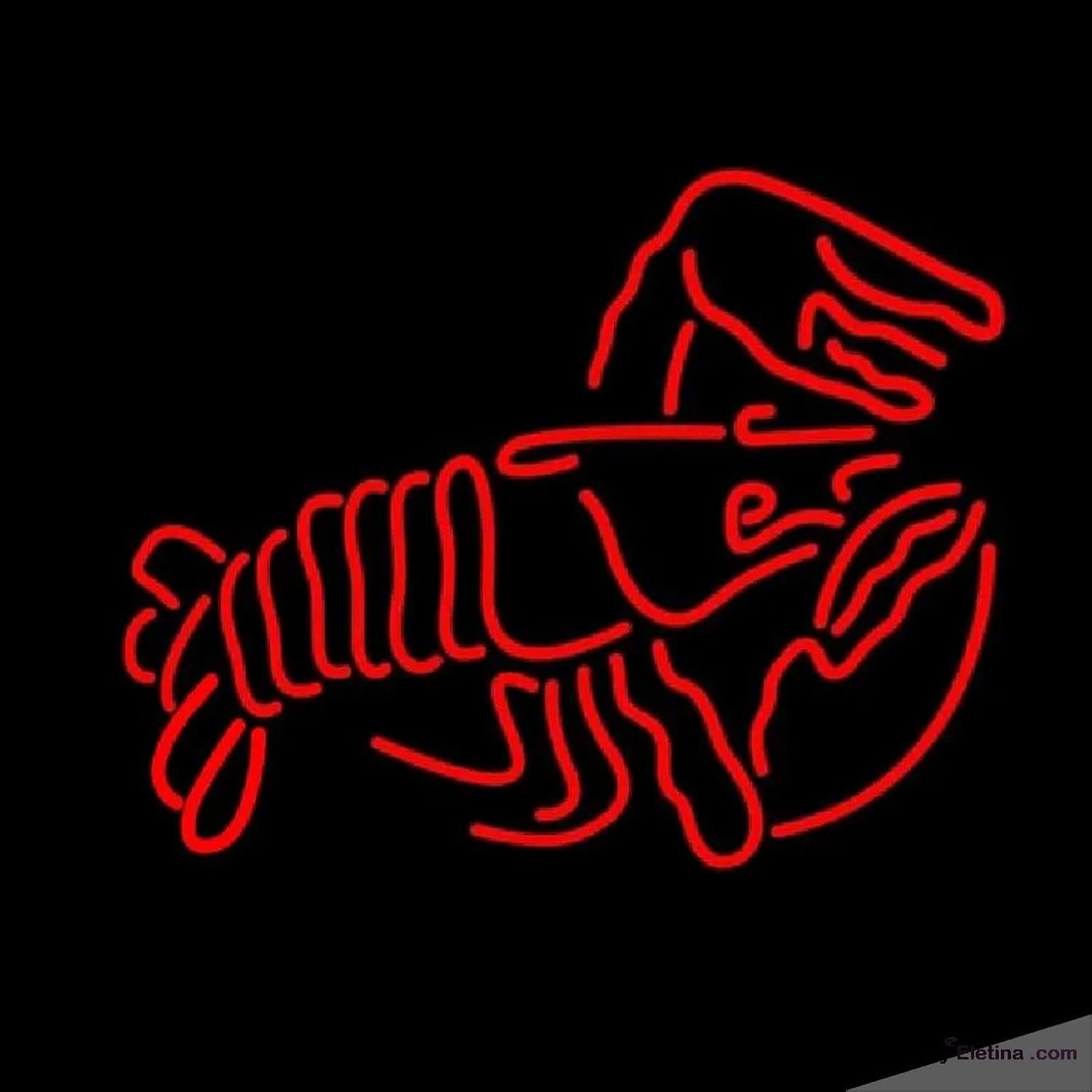 Neon Signs for Wall Decor Lobster Logo Red Handmade Art Sign Neon Led ...