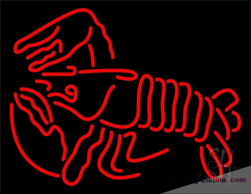 Neon Signs for Wall Decor Lobster Logo Red Sign Neon Led Tubing ...