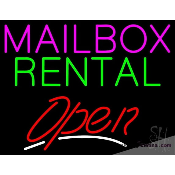 Neon Signs for Wall Decor Mailbox Rental Open Sign Neon Led ...