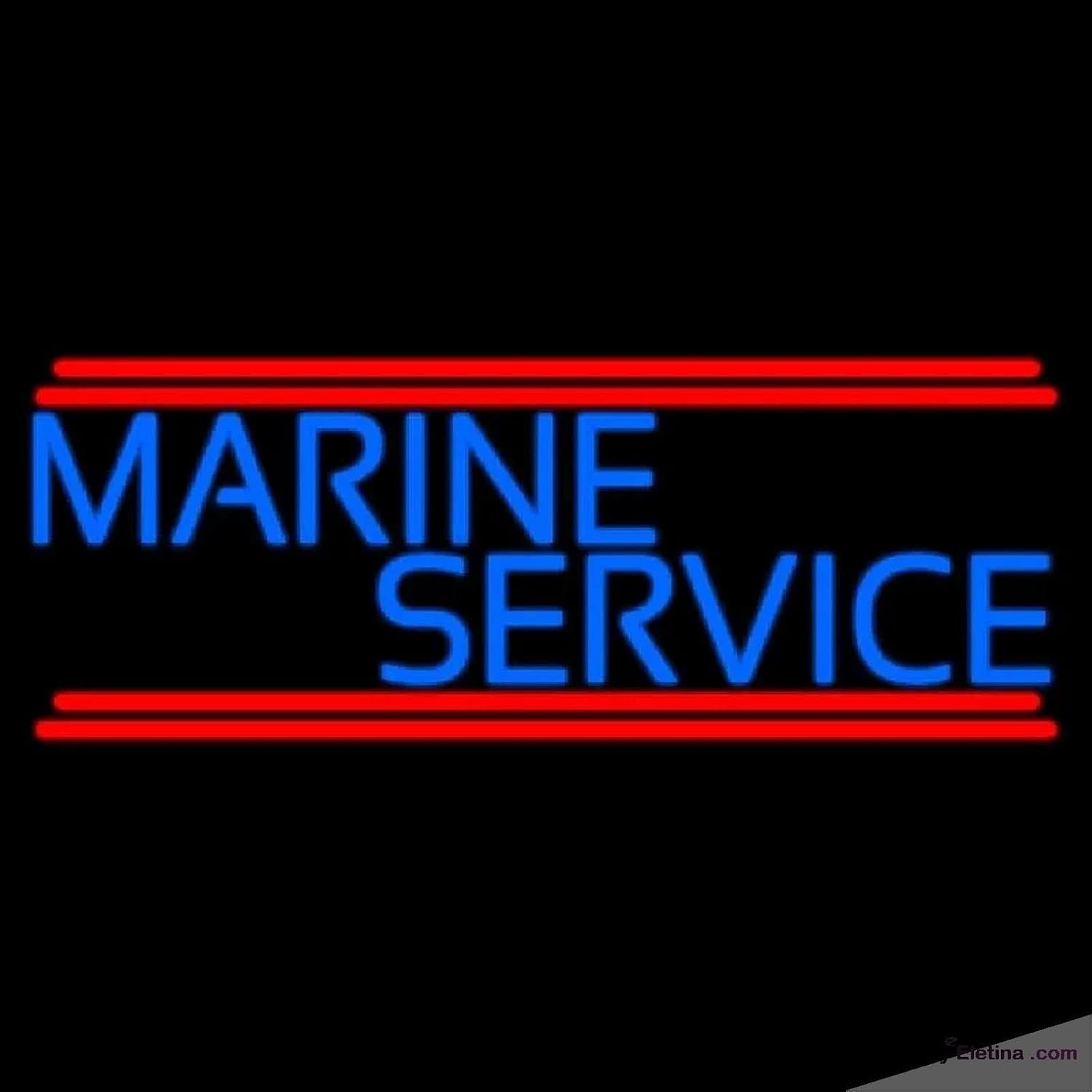 Neon Signs for Wall Decor Marine Service Handmade Art Sign Neon Led ...
