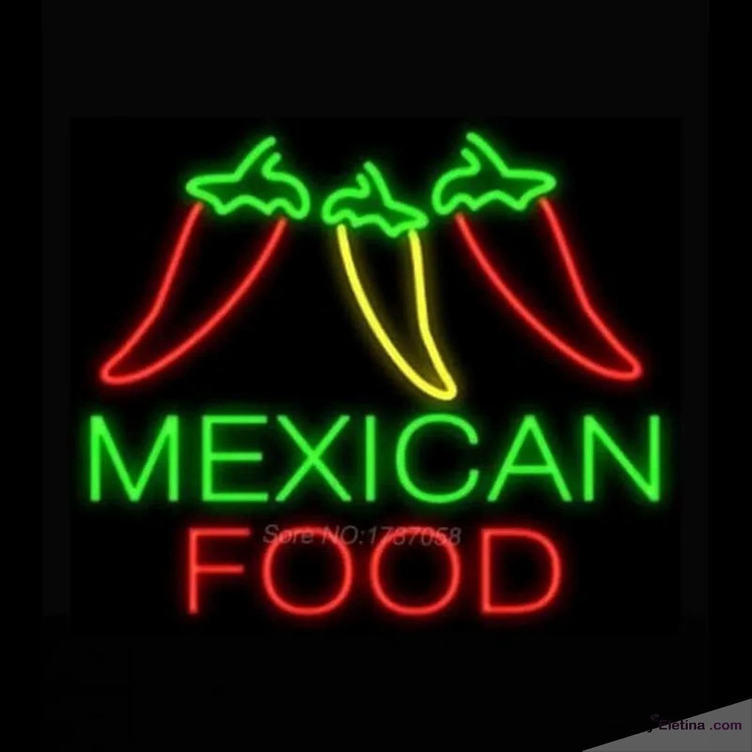 Neon Signs for Wall Decor Meican Food Three Peppers Handmade Art Sign ...