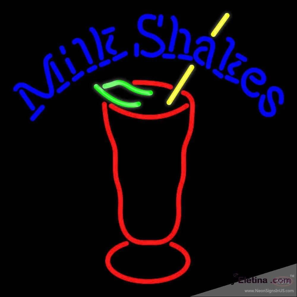 Neon Signs for Wall Decor Milk Shakes Handmade Art Sign Neon Led ...