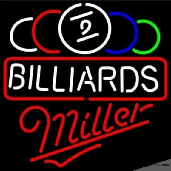 Neon Signs for Wall Decor Miller Ball Billiards Pool Beer Handmade Art ...