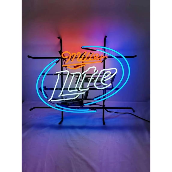 Neon Signs for Wall Decor Millers Lite Sign Light Man Cave Bar Pub Beer ...