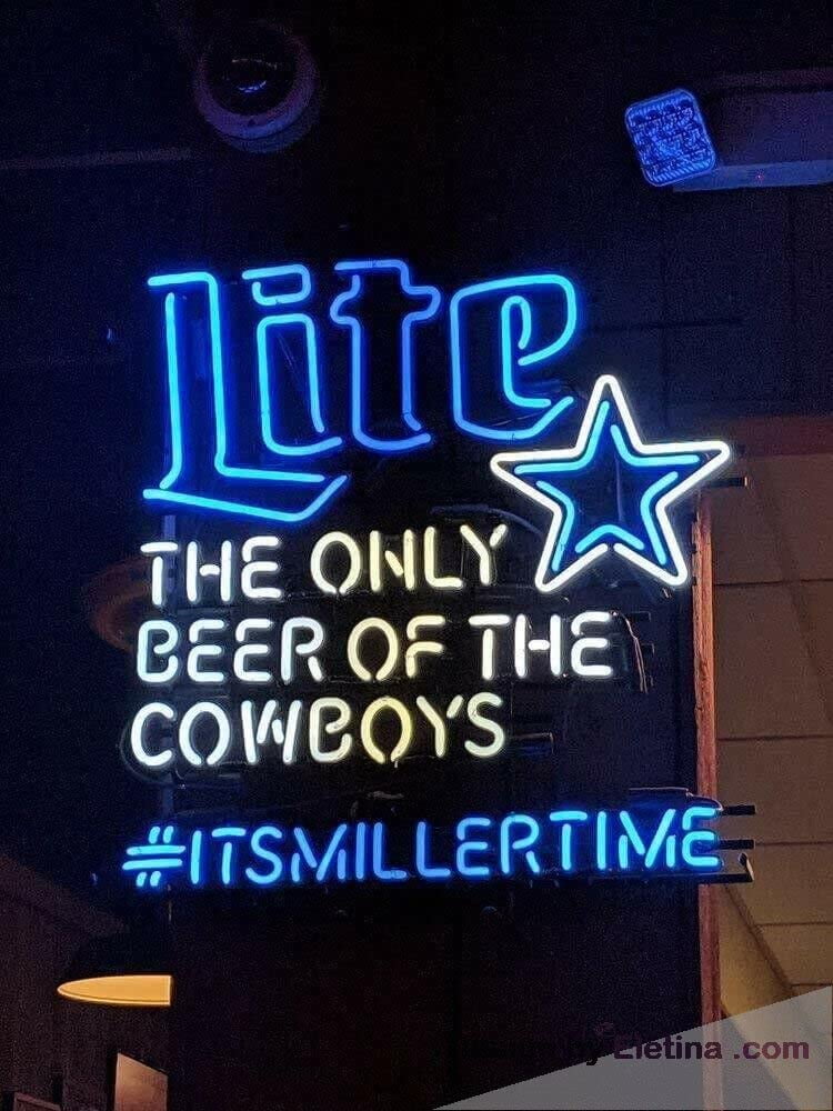 Neon Signs for Wall Decor Millers Lite Time Cowboy The Only Beer Of The ...