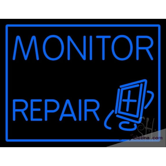 Neon Signs for Wall Decor Monitor Repairs Sign Neon Led Tubing16x20inch ...