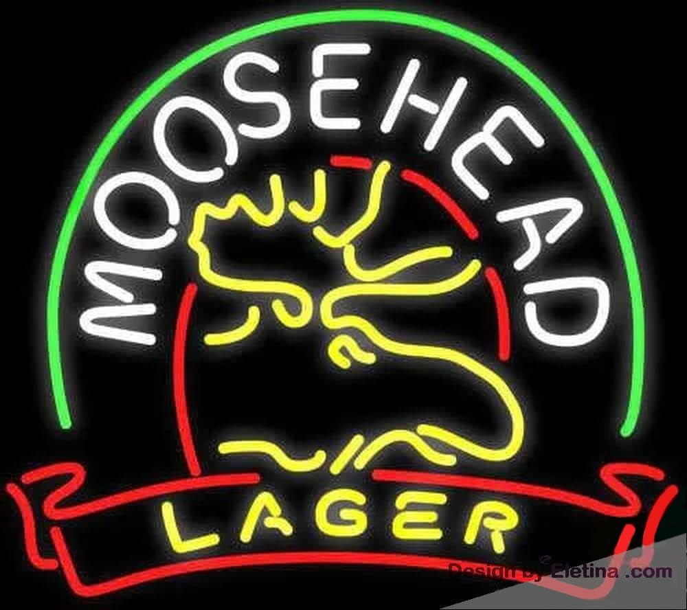 Neon Signs for Wall Decor Moosehead Lager Deer Beer Sign Neon Led ...