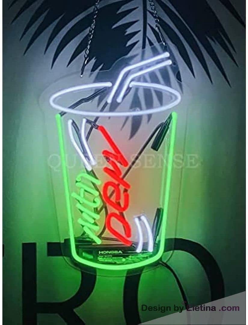 Neon Signs for Wall Decor Mountain Dew Drink Sign Acrylic Pub Bar ...
