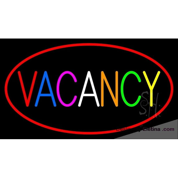 Neon Signs for Wall Decor Multi Colored Vacancy With Red Border Sign ...