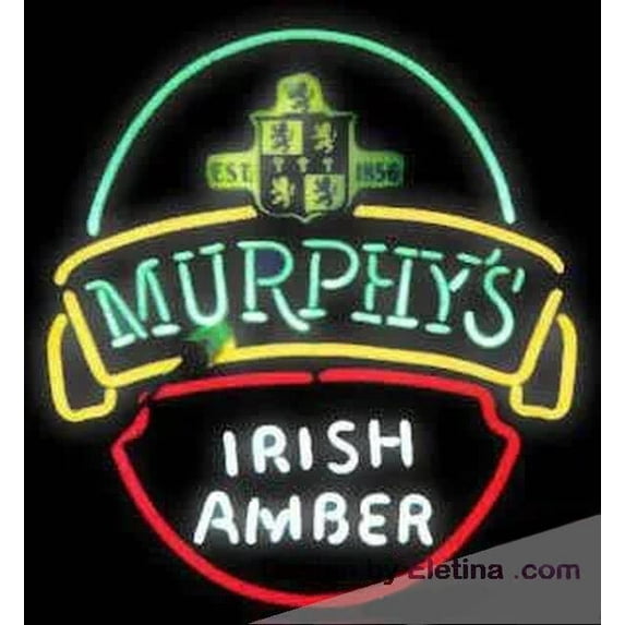 Neon Signs for Wall Decor Murphy's Irish Amber Beer Sign Neon Led ...