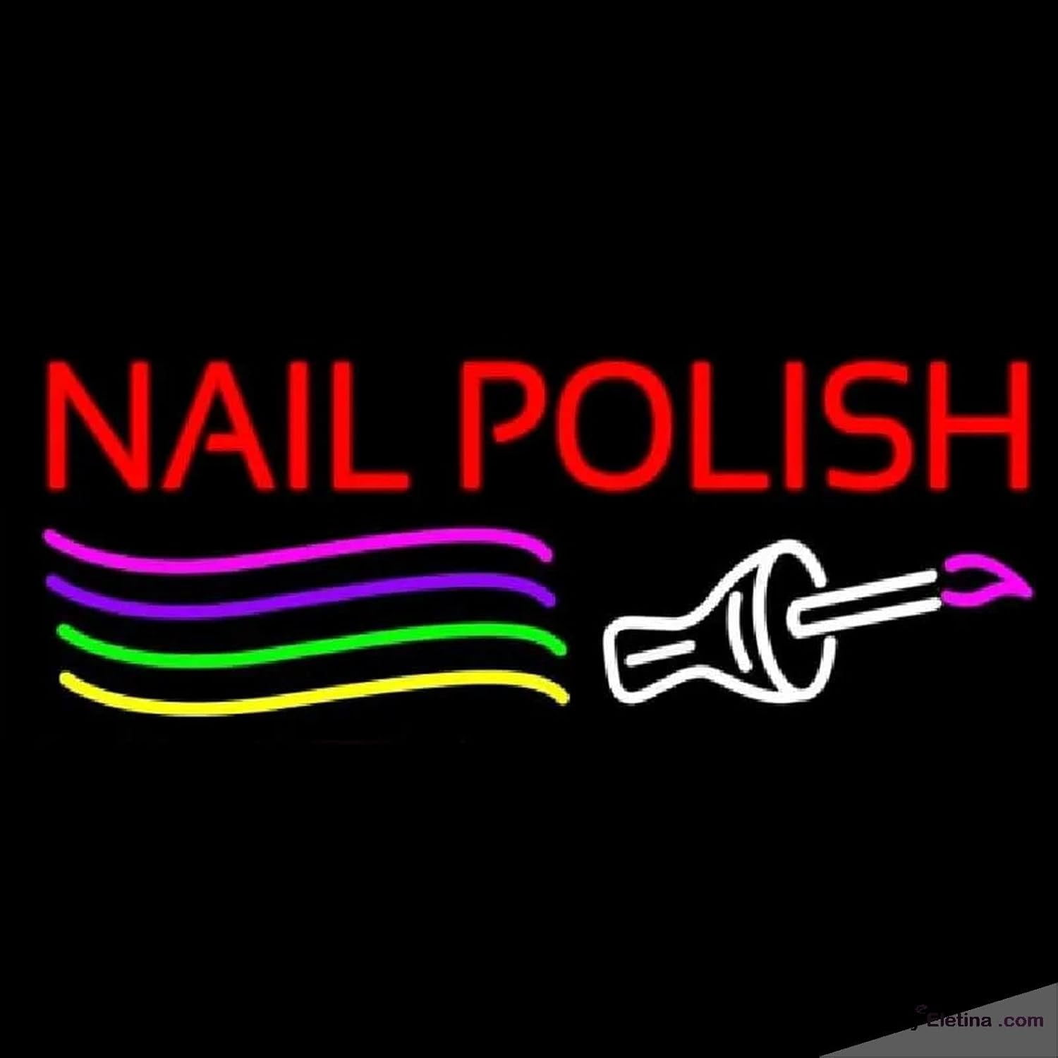 Neon Signs for Wall Decor Nail Polish Brush Handmade Art Sign Neon Led ...