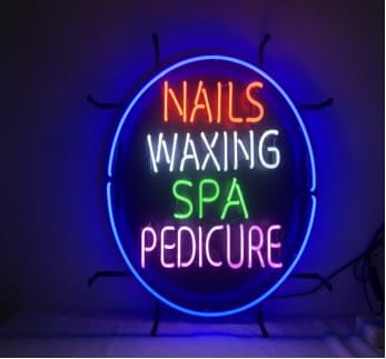 Neon Signs for Wall Decor Nails Open Beauty Salon Sign Light Man Cave ...