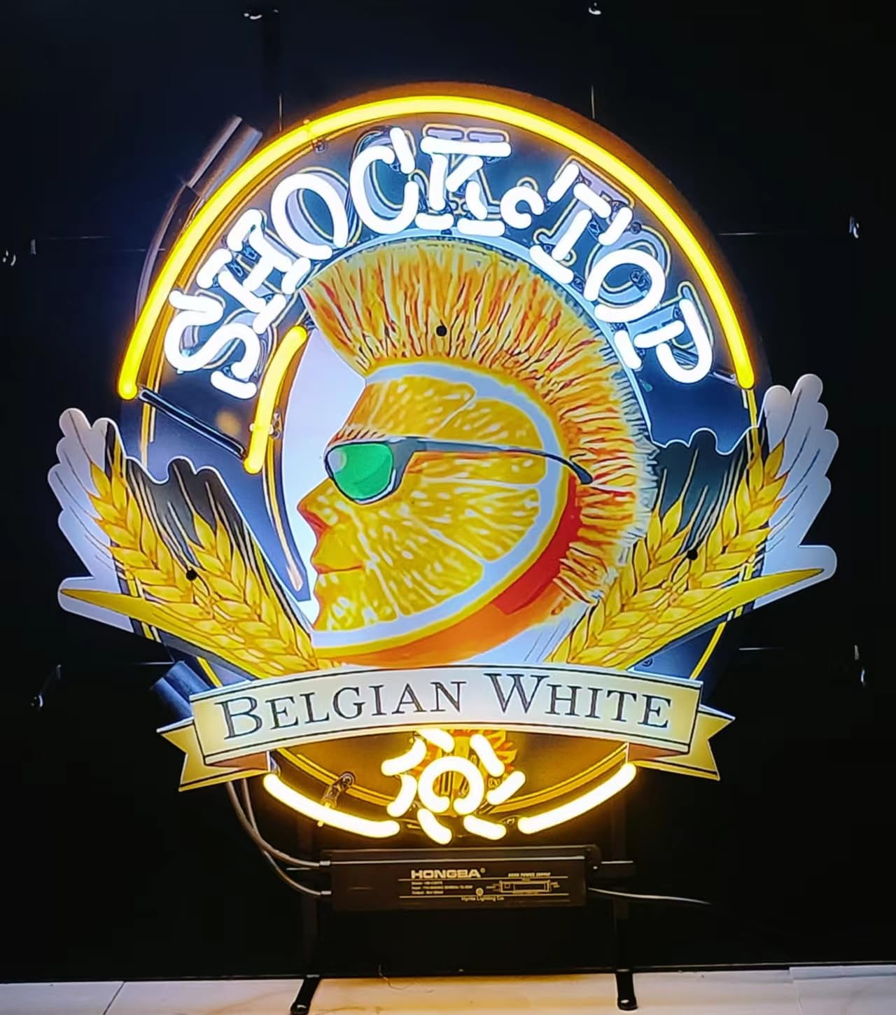 Neon Signs for Wall Decor New 16x20inch Shock Top Wheat Ipa Sign Man ...