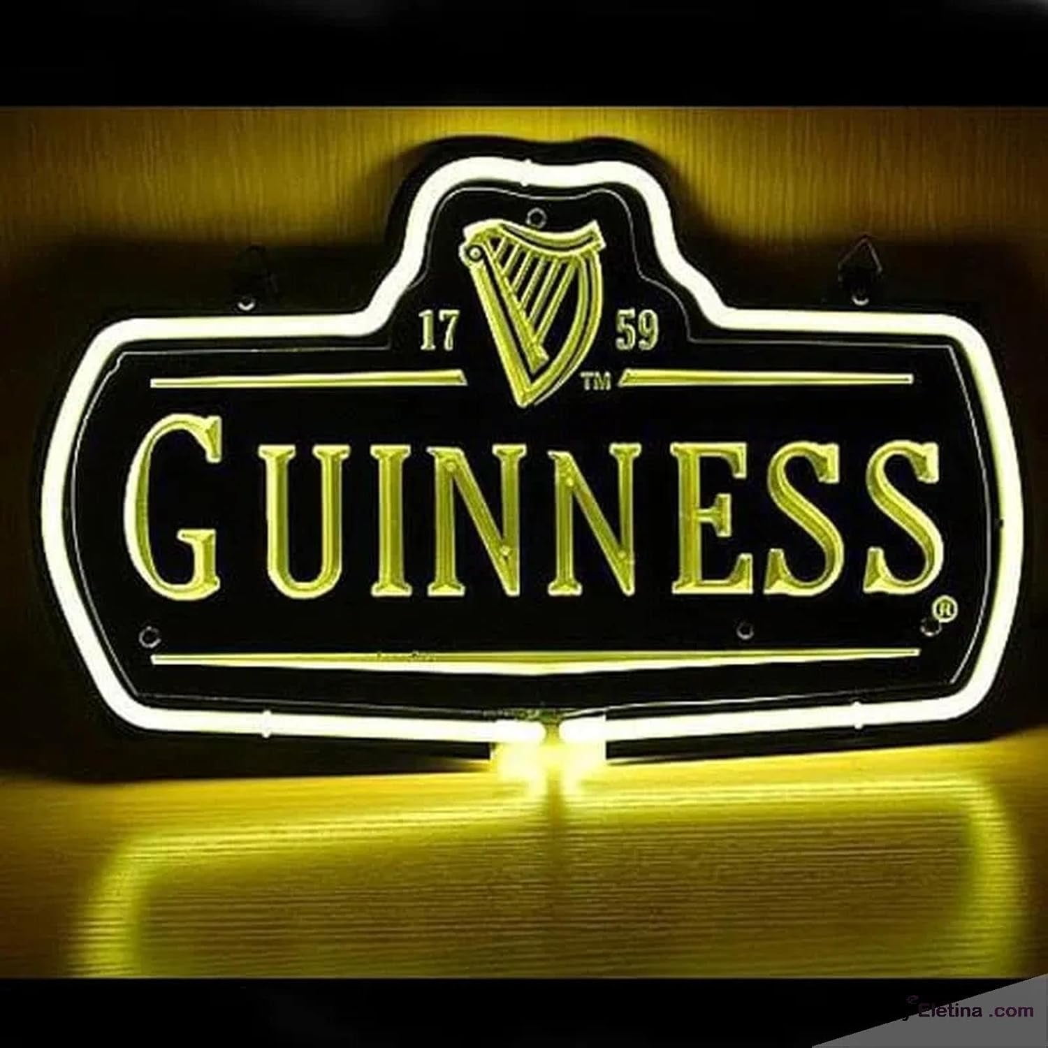 Neon Signs for Wall Decor New Guinness 1759 Logo Handmade Art Sign Neon ...