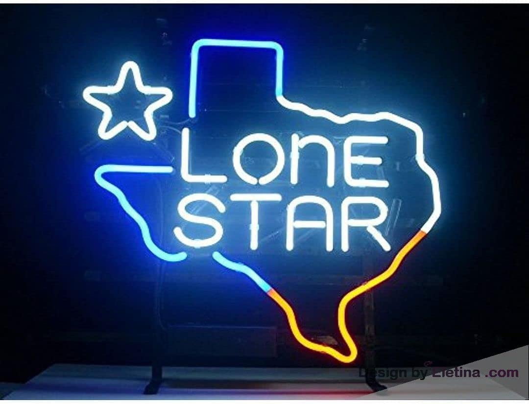 Neon Signs for Wall Decor New Teas Lone Star Real Led Light Sign Beer ...