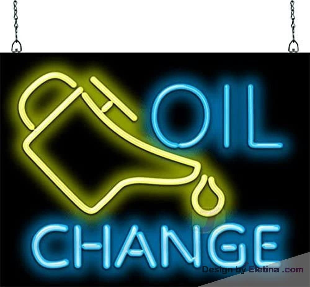 Neon Signs for Wall Decor Oil Change Sign Neon Led Tubing 15x17inch ...
