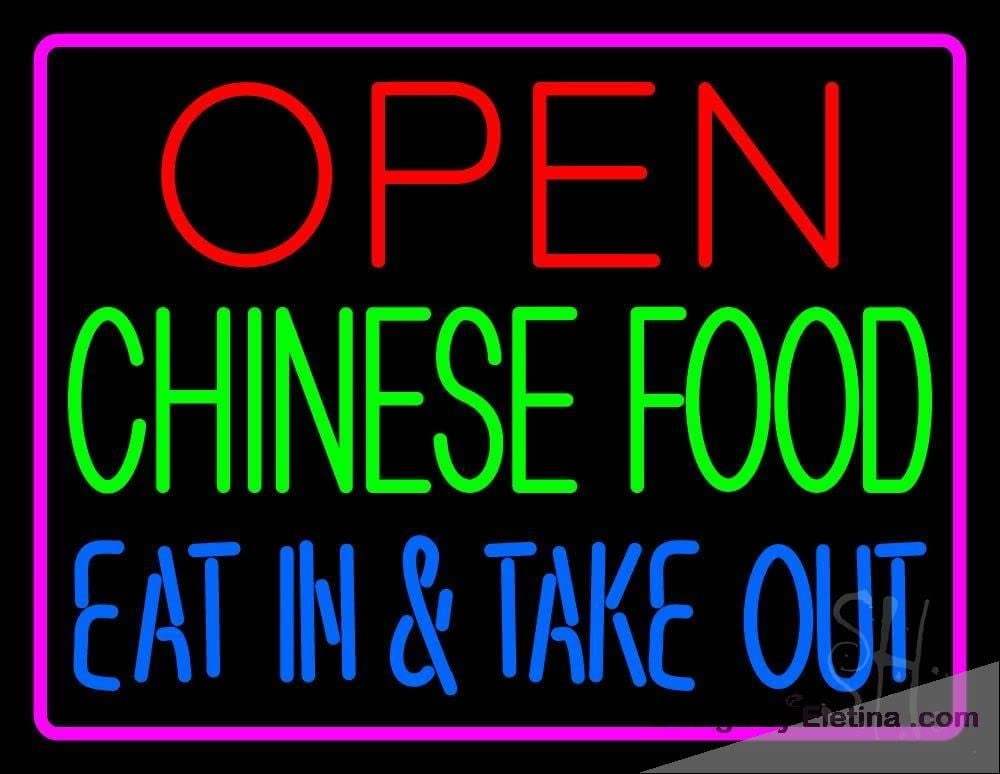 Neon Signs for Wall Decor Open Chinese Food Eat In Take Out Sign Neon ...