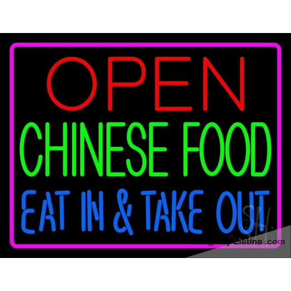 Neon Signs for Wall Decor Open Chinese Food Eat In Take Out Sign Neon ...