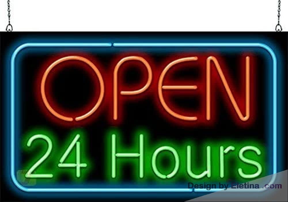 Neon Signs for Wall Decor Open Hours Sign Neon Led Tubing16x20inch ...
