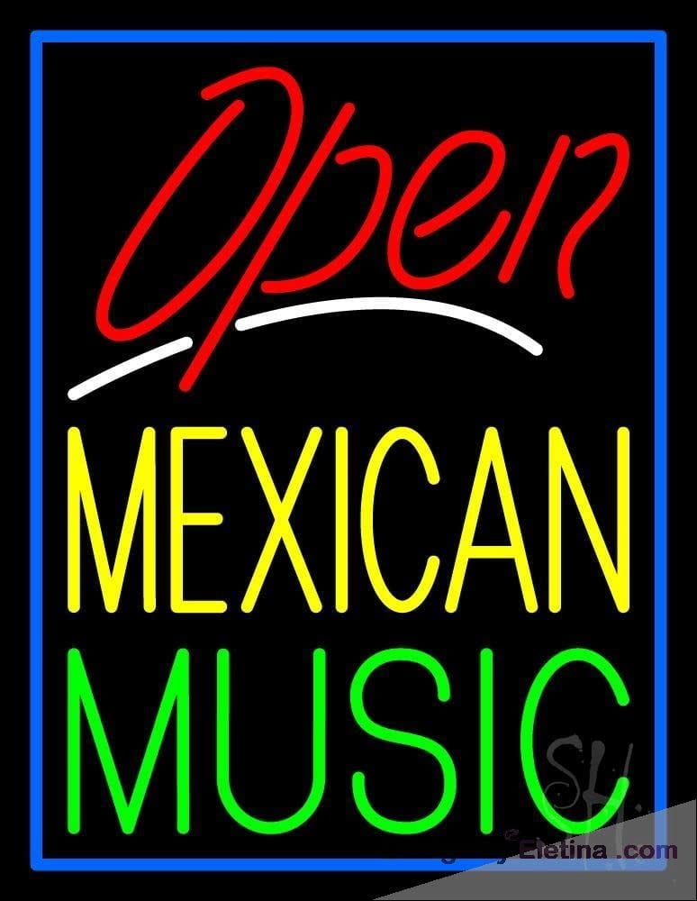 Neon Signs for Wall Decor Open Mexican Music Sign Neon Led ...