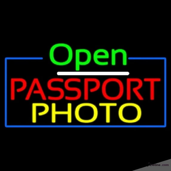 Neon Signs for Wall Decor Open Passport Photo Handmade Art Sign Neon ...