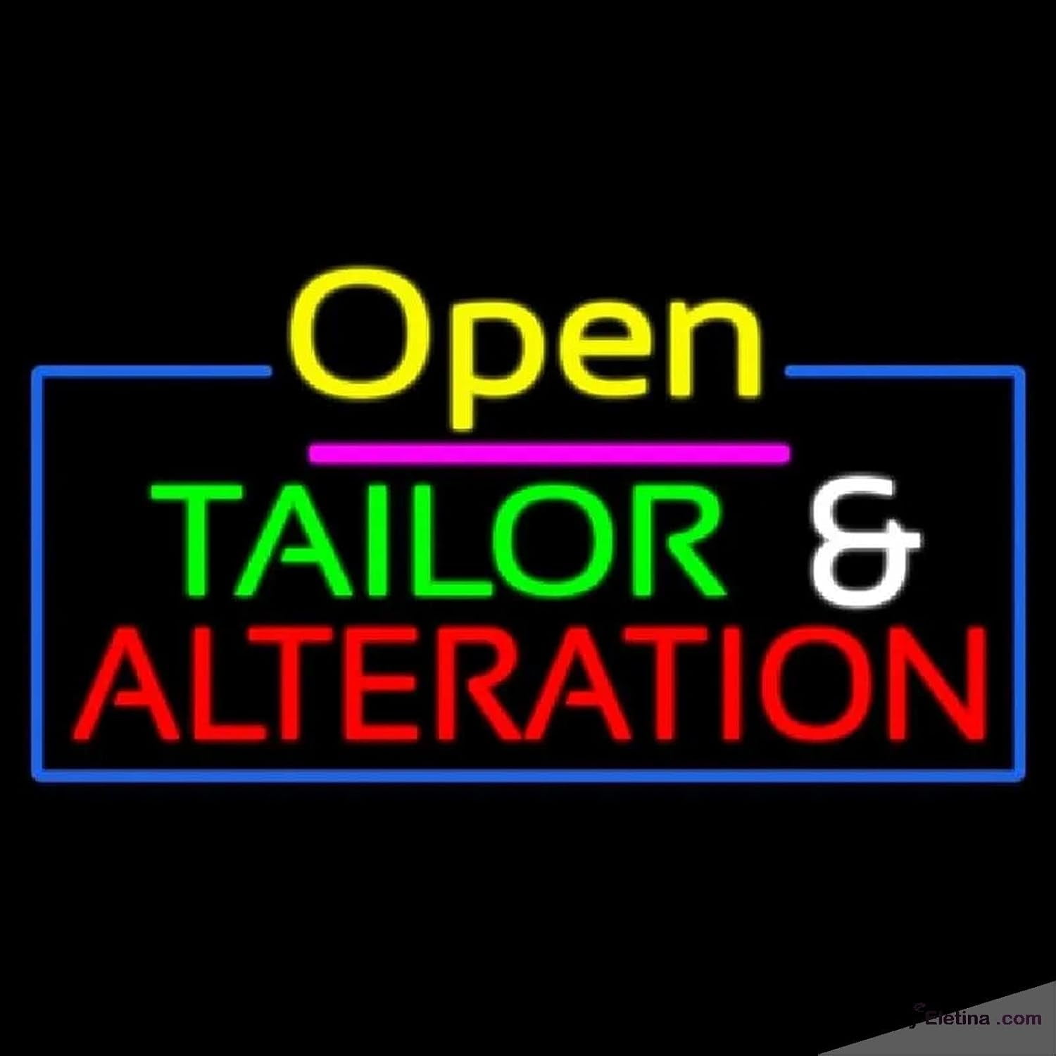Neon Signs for Wall Decor Open Tailor And Alteration Handmade Art Sign ...