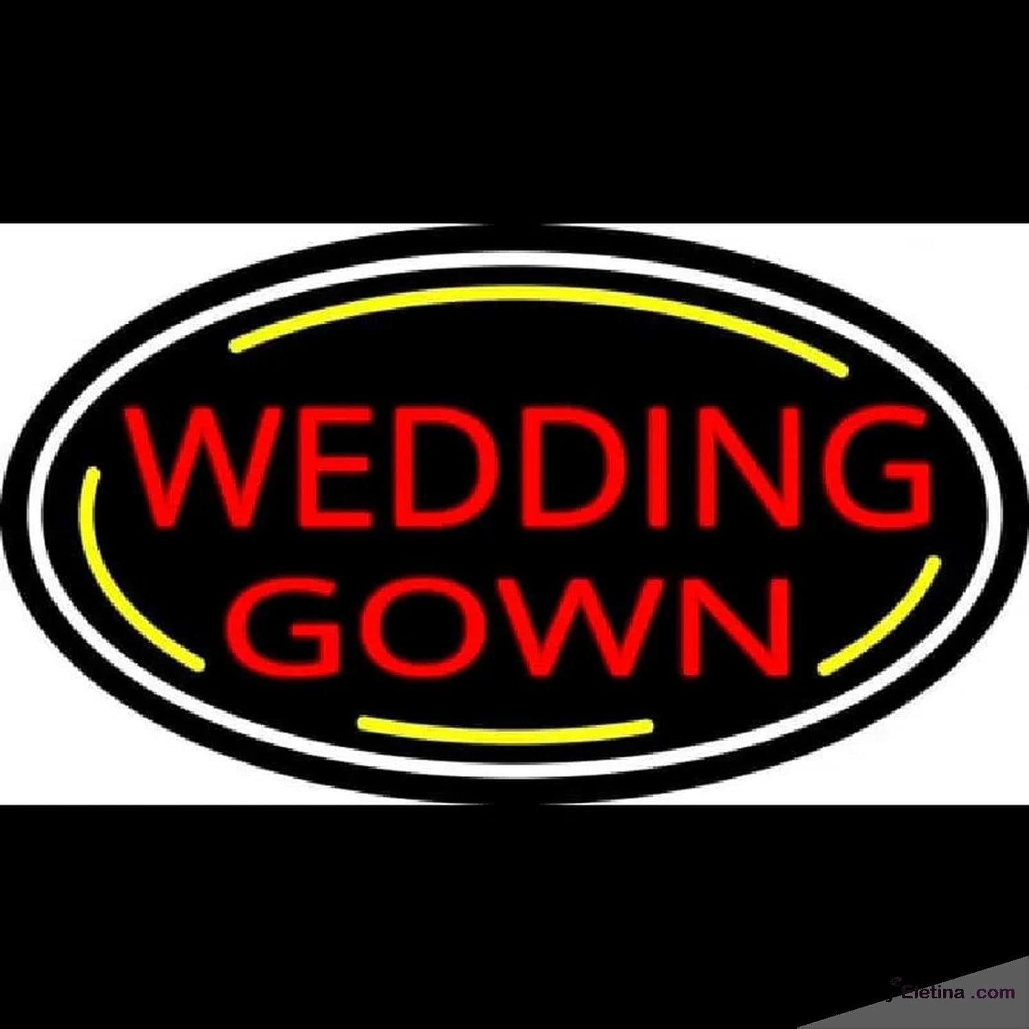 Neon Signs for Wall Decor Oval Wedding Gown Handmade Art Sign Neon Led ...