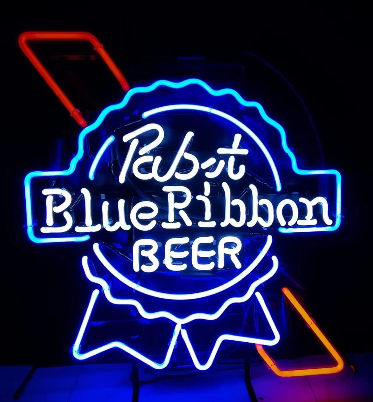 Neon Signs for Wall Decor Pabst Blue Ribbon Guitar Handmade Art Sign ...