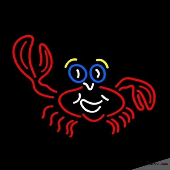 Neon Signs for Wall Decor Pink Crab Logo Handmade Art Sign Neon Led ...