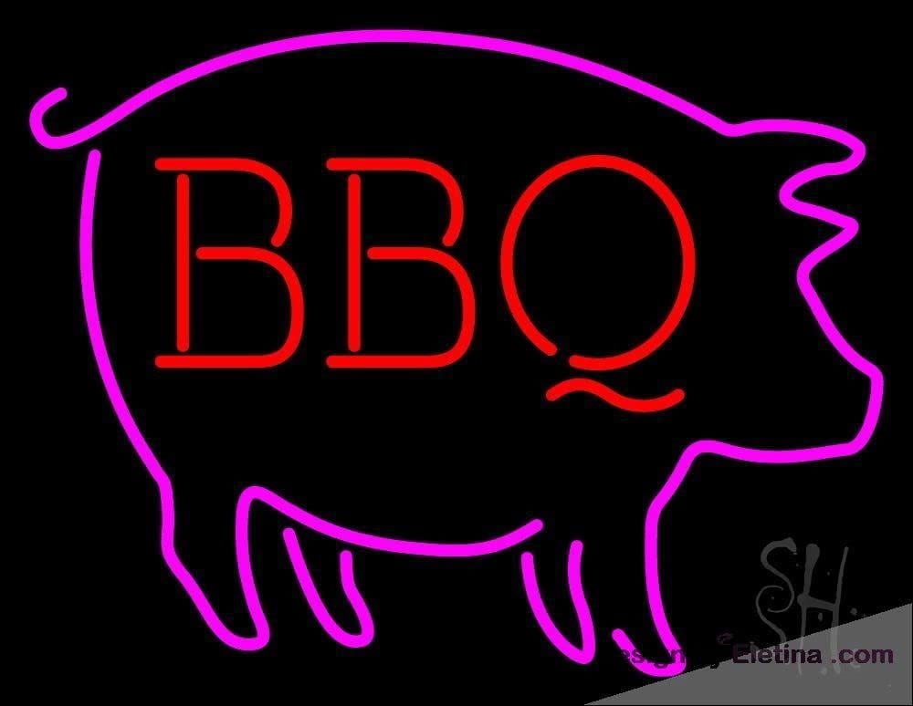Neon Signs for Wall Decor Pink Pig Red Bbq Sign Neon Led ...