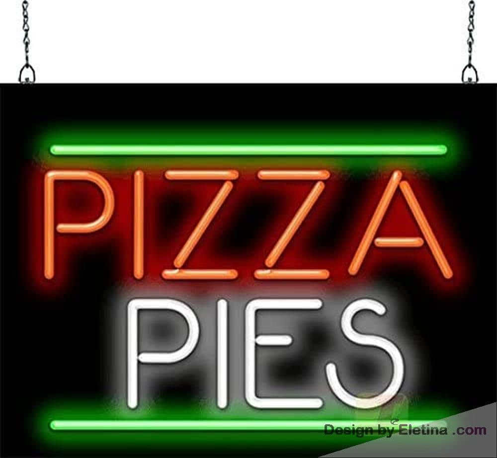 Neon Signs for Wall Decor Pizza Pies With Border Sign Neon Led ...