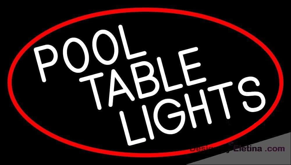 Neon Signs for Wall Decor Pool Table Lights With Red Border Sign Neon ...