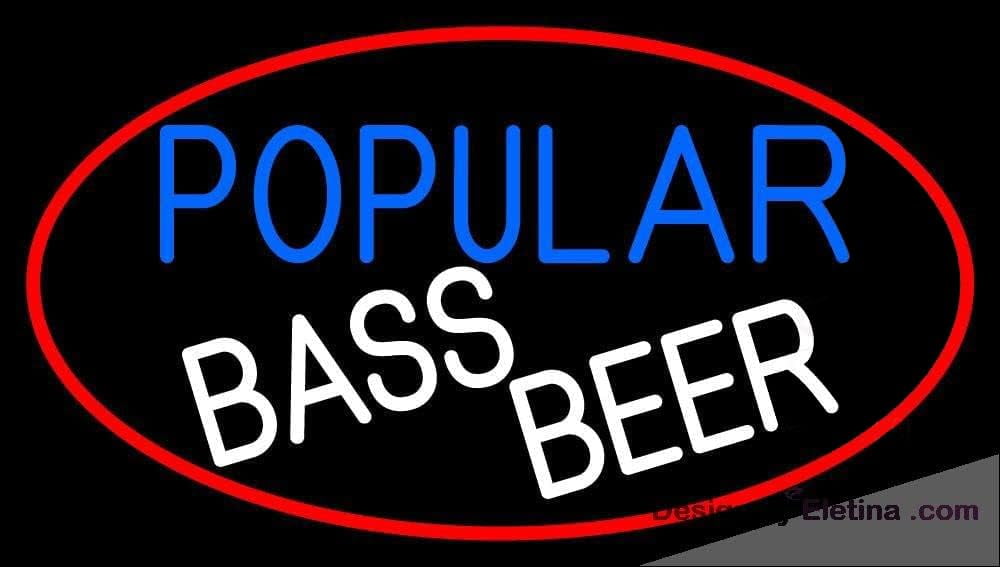 Neon Signs for Wall Decor Popular Bass Beer With Red Border Sign Neon ...