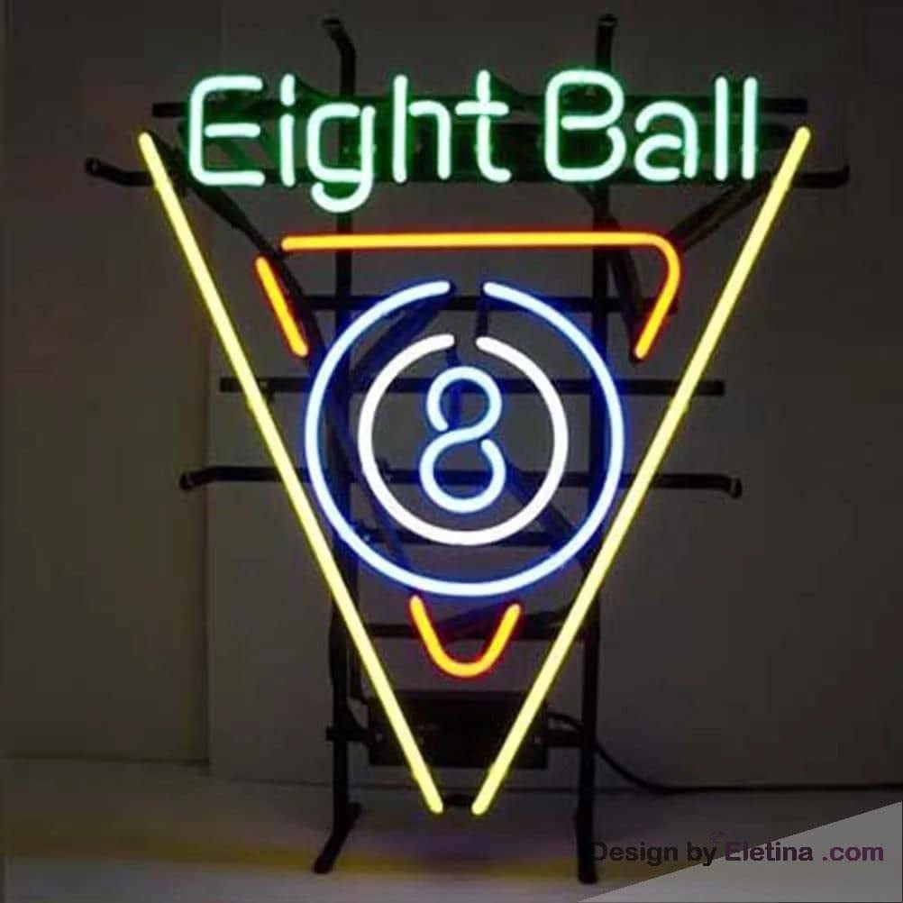 Neon Signs for Wall Decor Professional Eight Ball Shop Open Sign Neon ...