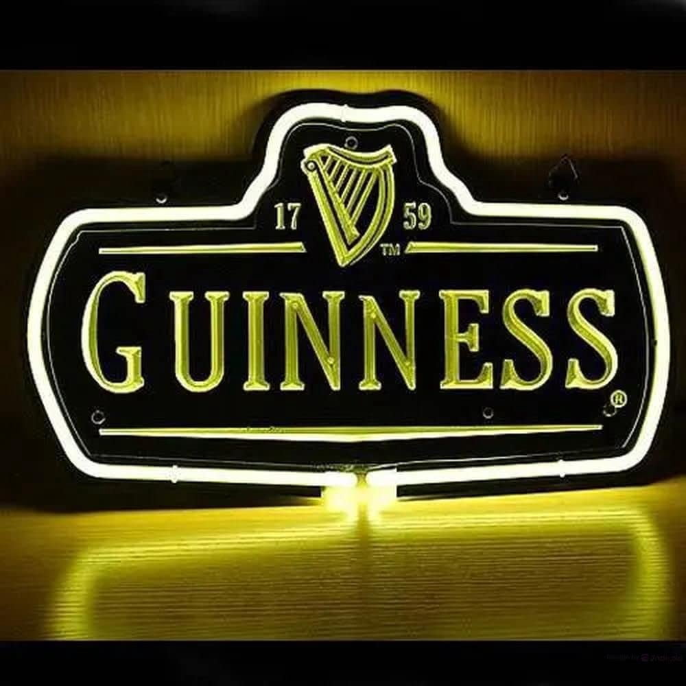 Neon Signs for Wall Decor Professional New Guinness 1759 Logo Beer Bar ...