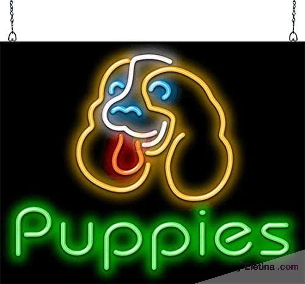 Neon Signs for Wall Decor Puppies Sign W/puppy Neon Led Tubing ...