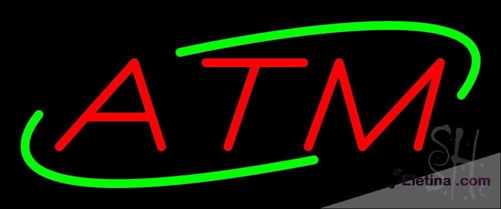 Neon Signs for Wall Decor Red Atm Sign Neon Led Tubing16x20inch ...