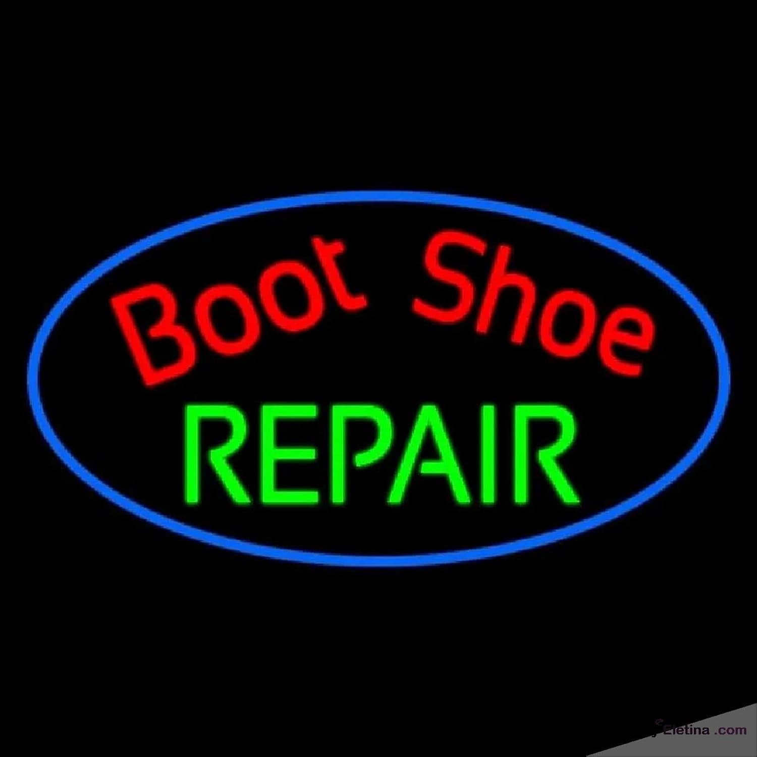 Neon Signs for Wall Decor Red Boot Shoe Repair Handmade Art Sign Neon ...